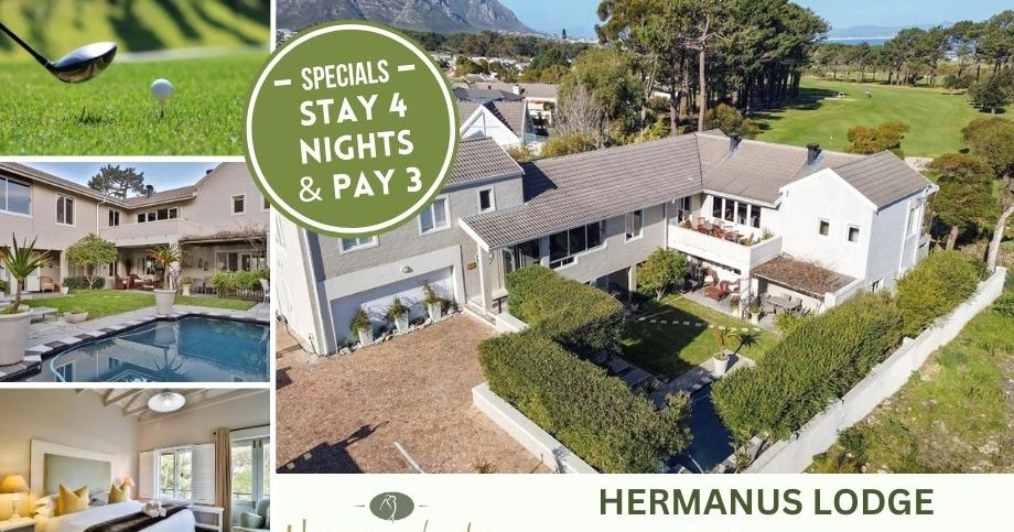 Stay 4 nights & only pay for 3 in Hermanus - Hermanus Lodge on the Green