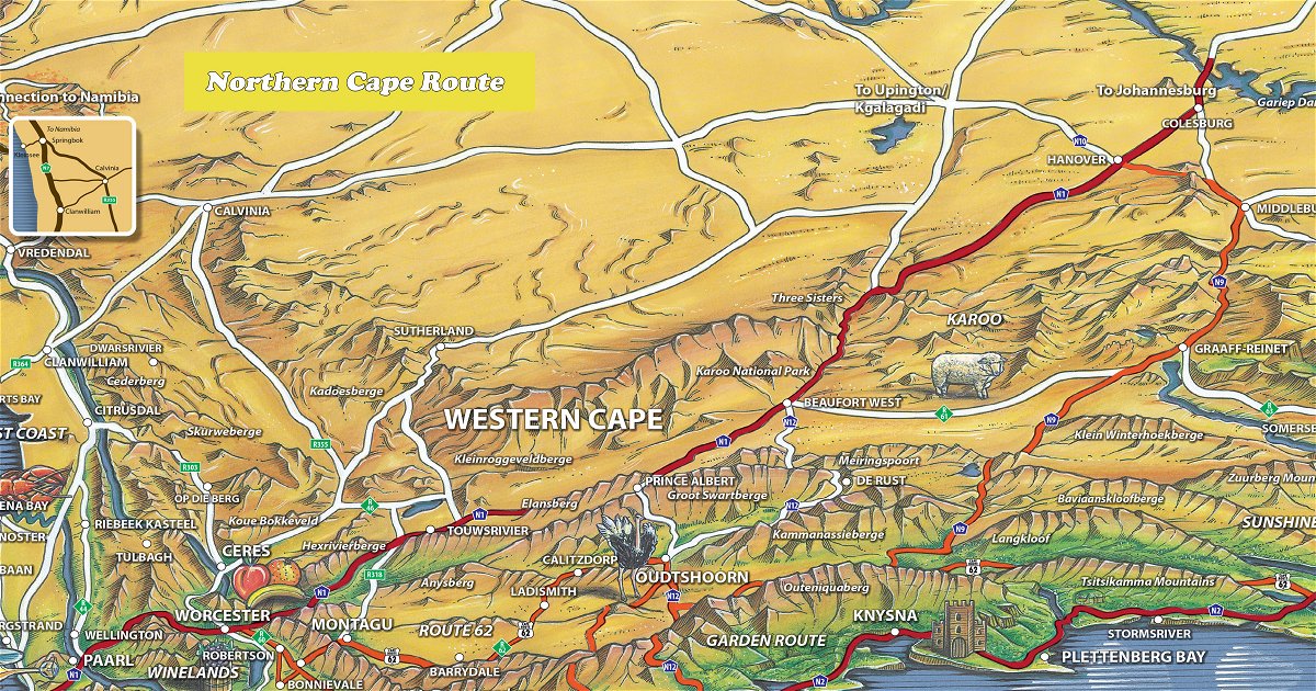 Northern Cape Map South Africa South Africa Map Bundle With